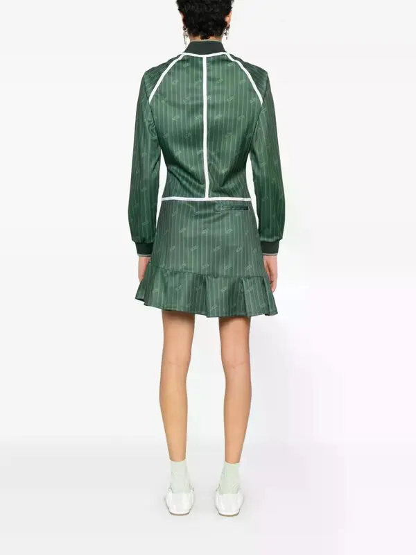 Gcds Pinstriped Zip-up Mini Dress