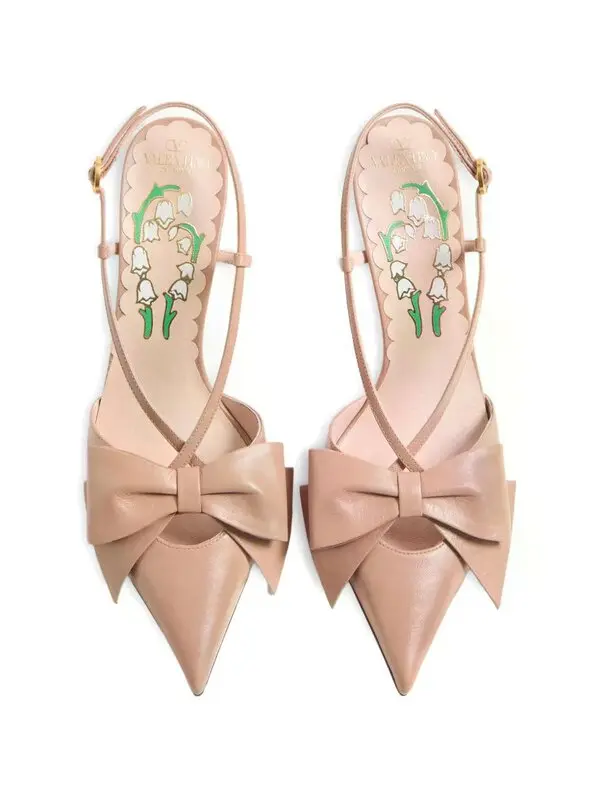 Valentino Garavani Bowow Slingback Pumps - Neutrals