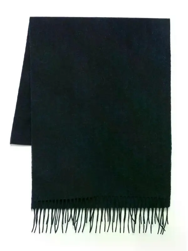 HACKETT Fringed-edge Scarf - Blue