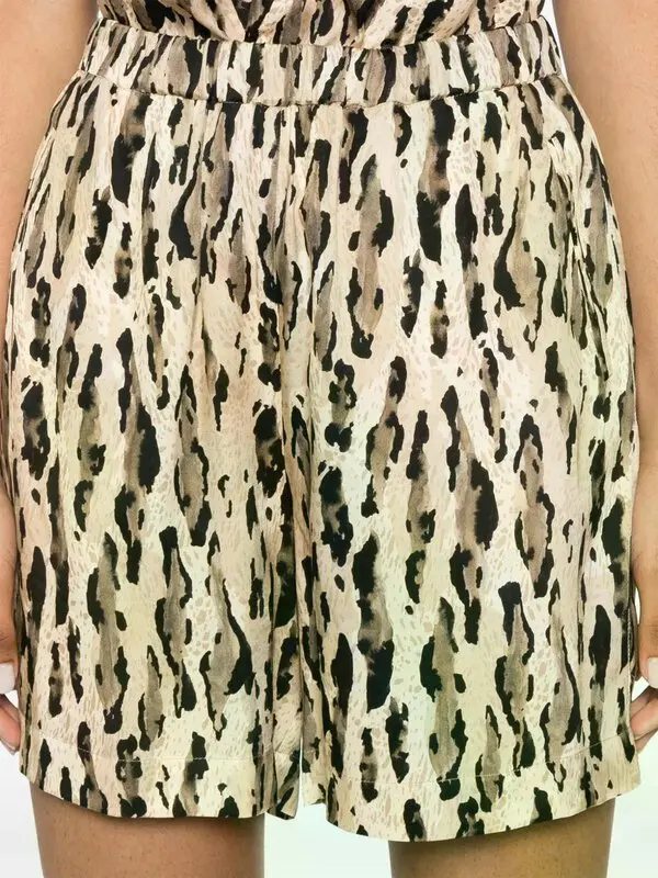 THE NINA STUDIO Animal-print Shorts