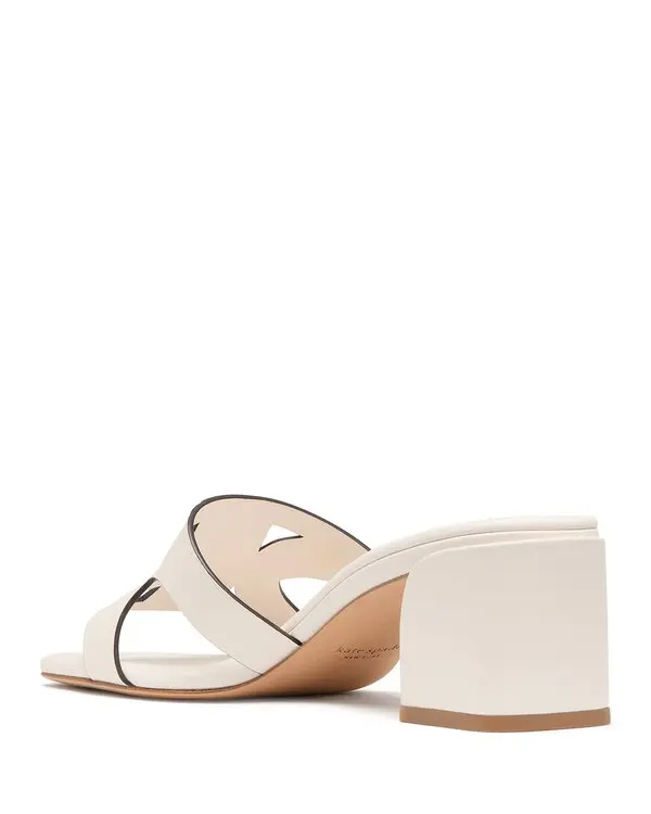 Kate Spade New York Double K Block Heel Sandals - Cream
