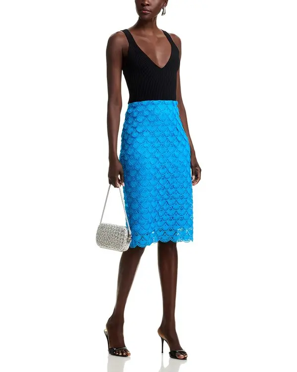 UNGARO Darby Skirt - Aegean Blue