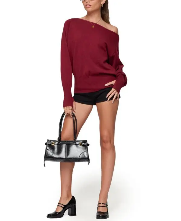 EDIKTED Jagger Low Rise Denim Shorts - Black