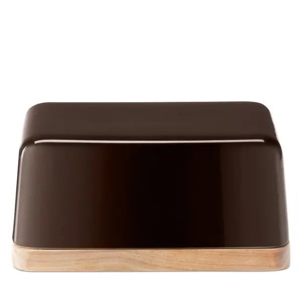 LSA Collective Porcelain And Ash Wood Butter Dish