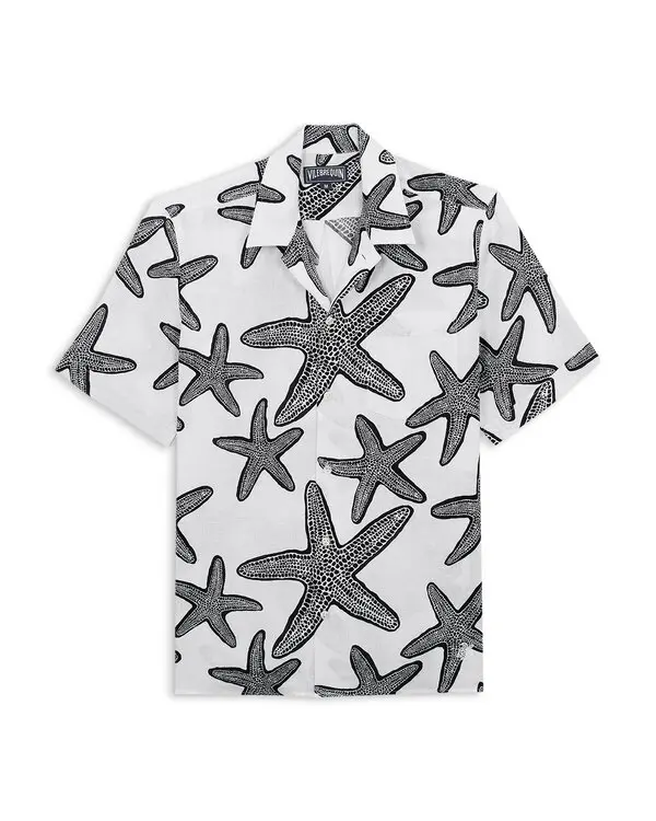 Vilebrequin Short Sleeved Solid Linen Shirt