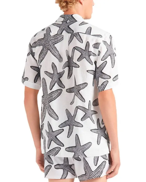 Vilebrequin Short Sleeved Solid Linen Shirt