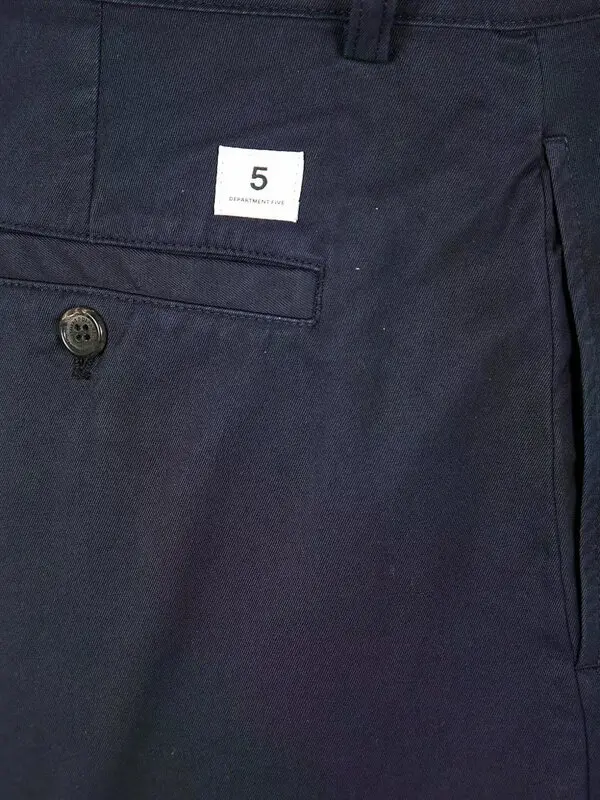 DEPARTMENT 5 Tapered Cotton Trousers - Blue