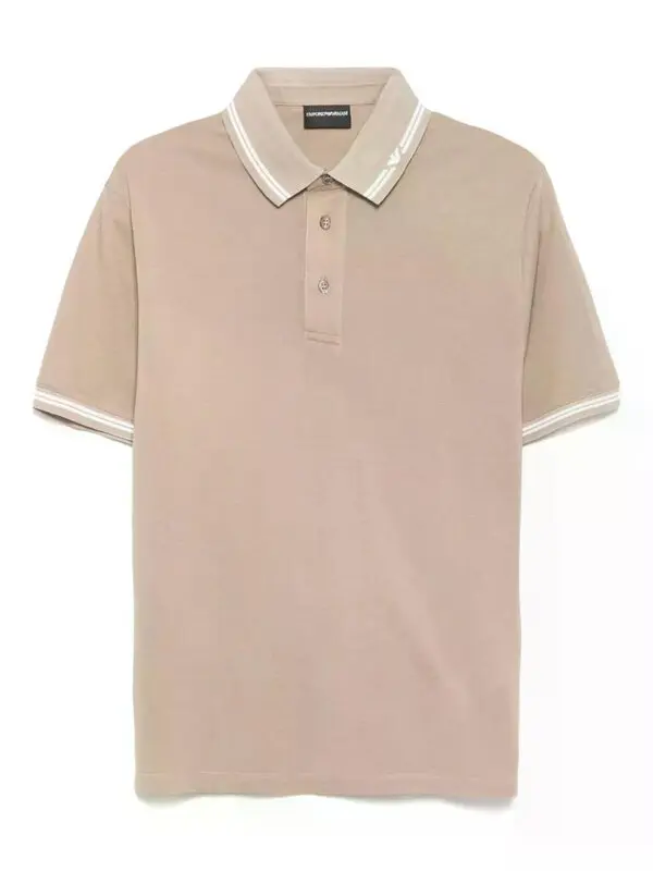 Emporio Armani Piqué Polo Shirt - Brown