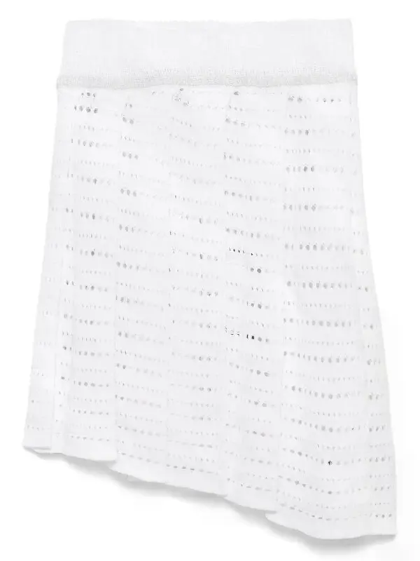 Gcds Pleated Mini Skirt - White
