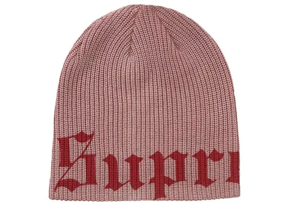 Supreme Old English Printed Beanie - Red