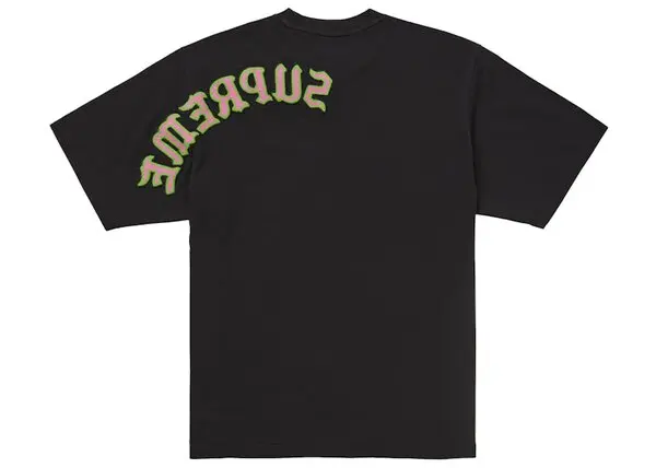 Supreme Brushed Arc Short Sleeve Top - Black