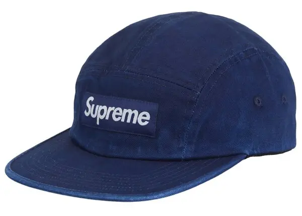 Supreme Washed Chino Twill Camp Cap - Royal