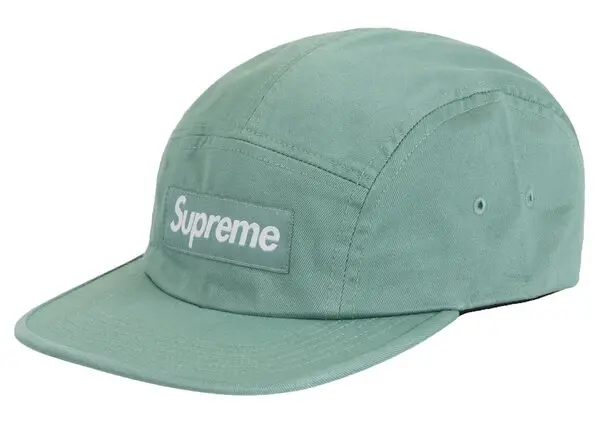 Supreme Washed Chino Twill Camp Cap - Light Blue