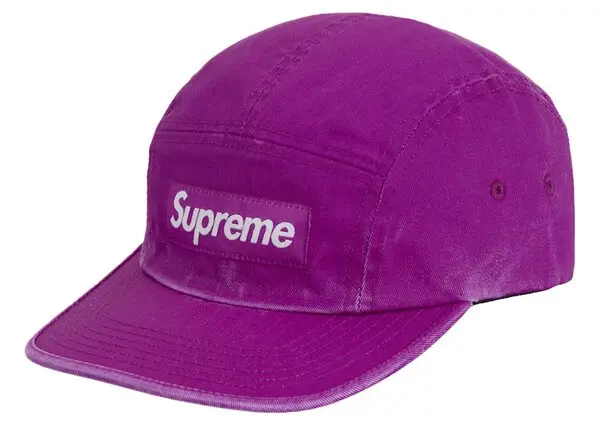 Supreme Washed Chino Twill Camp Cap - Purple