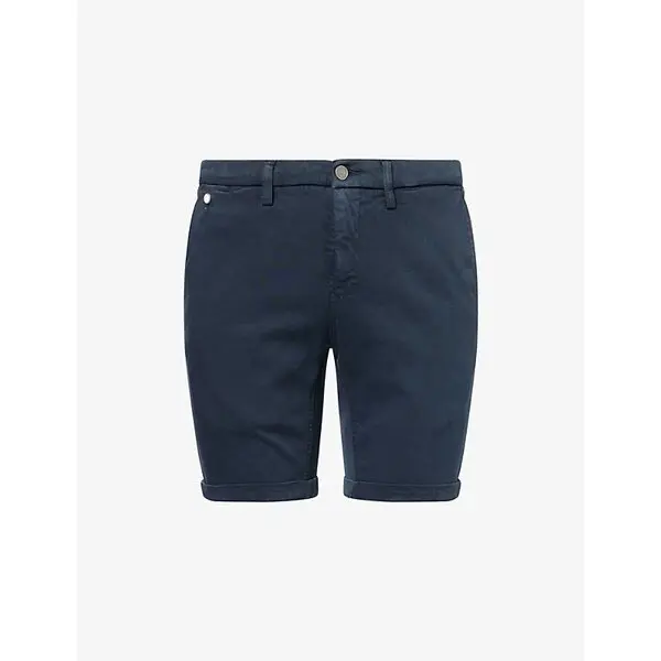 REPLAY Benni Hyperflex Regular-fit Stretch-cotton Chino Shorts - Blue