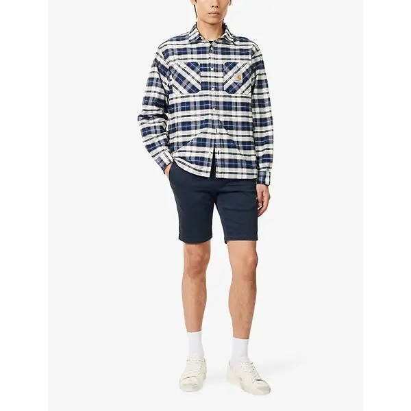 REPLAY Benni Hyperflex Regular-fit Stretch-cotton Chino Shorts - Blue