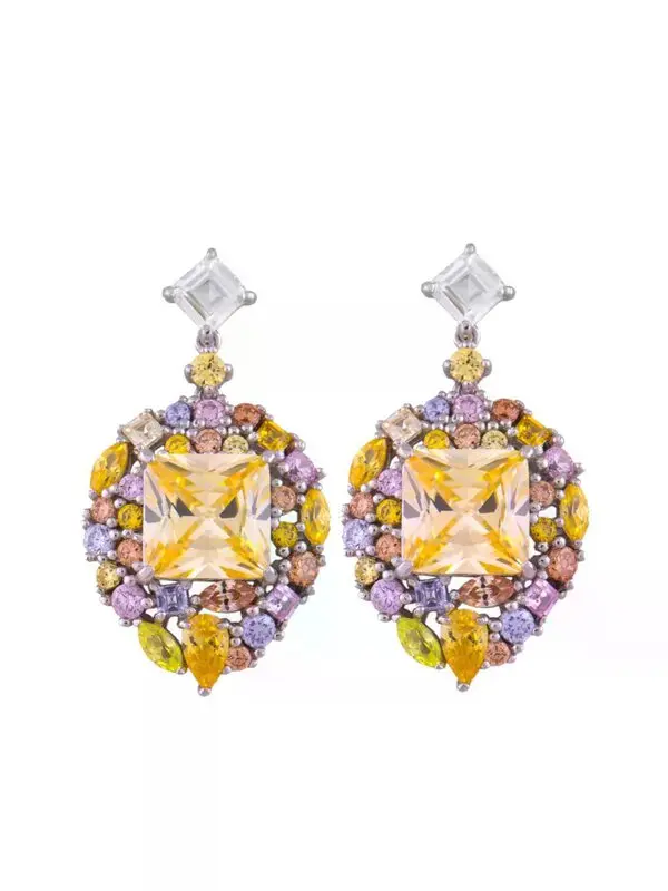 JUWELINA PARIS Dahlia Drop Earrings - Yellow