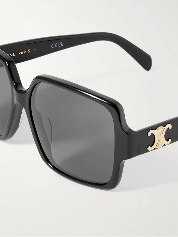 Celine Triomphe Oversized Square Sunglasses - Black