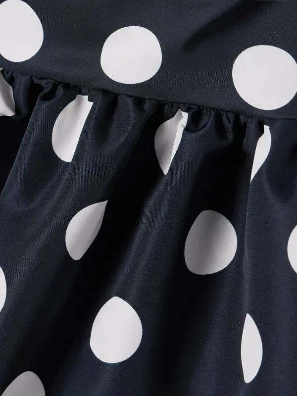 PATOU One-shoulder Polka-dot Faille Mini Dress