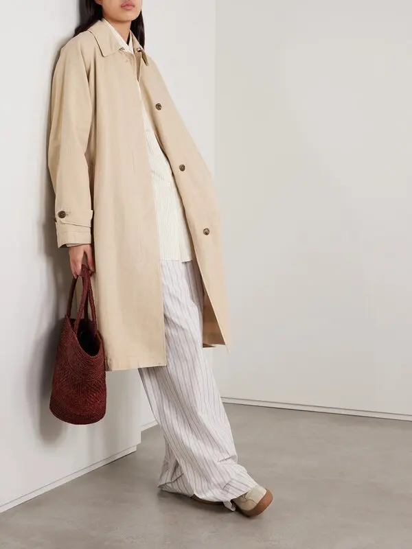 THE ROW Caster Oversized Striped Cotton-poplin Shirt