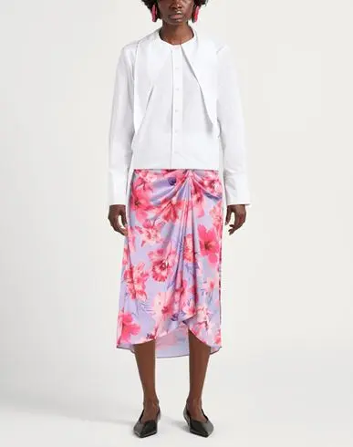 Pinko Midi Floral-print Asymmetric Skirt