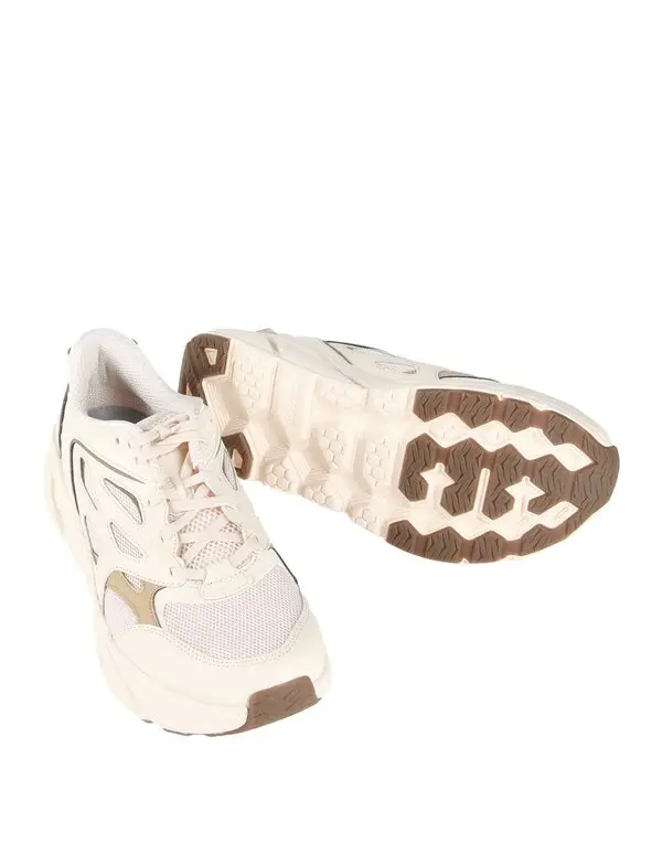 HOKA® Leather And Textile Fiber Athletic Sneakers - Cream