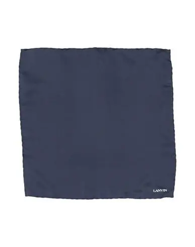 LANVIN Silk Pocket Square - Blue