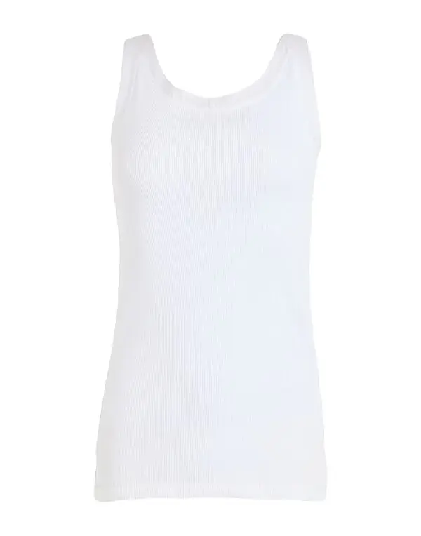 Max & Co. Ribbed Cotton Tank Top - White