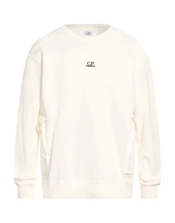 C.P. COMPANY Light Cotton Sweatshirt - Ivory
