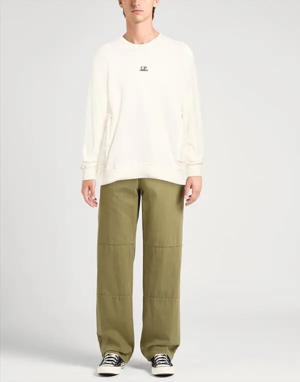 C.P. COMPANY Light Cotton Sweatshirt - Ivory