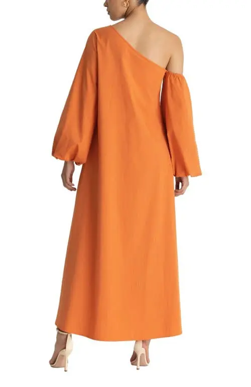 DIARRABLU Ankle-length Niva Dress - Solid Orange