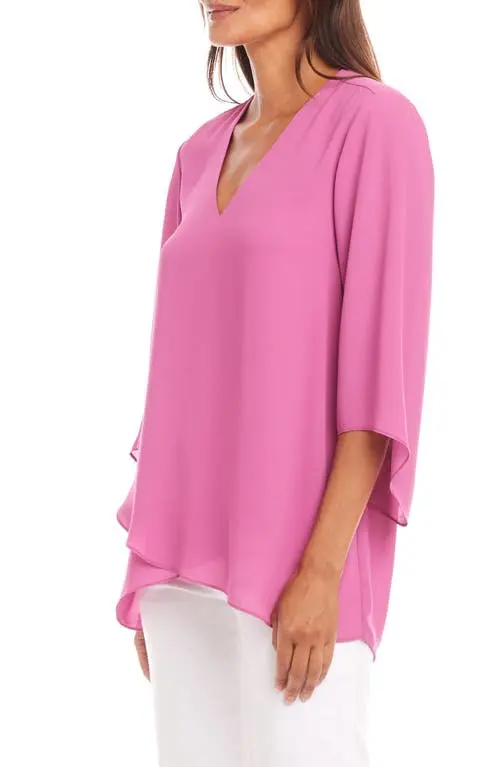 Karen Kane Asymmetrical Crepe Top