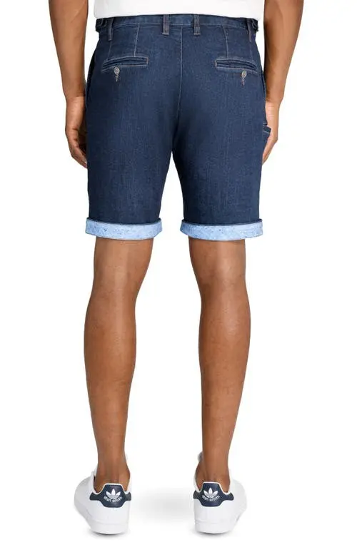 BROOKLYN BRIGADE Slim Fit Pleated Shorts - Navy