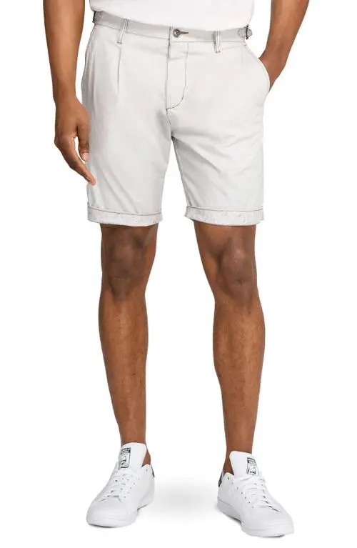 BROOKLYN BRIGADE Slim Fit Pleated Shorts - Stone