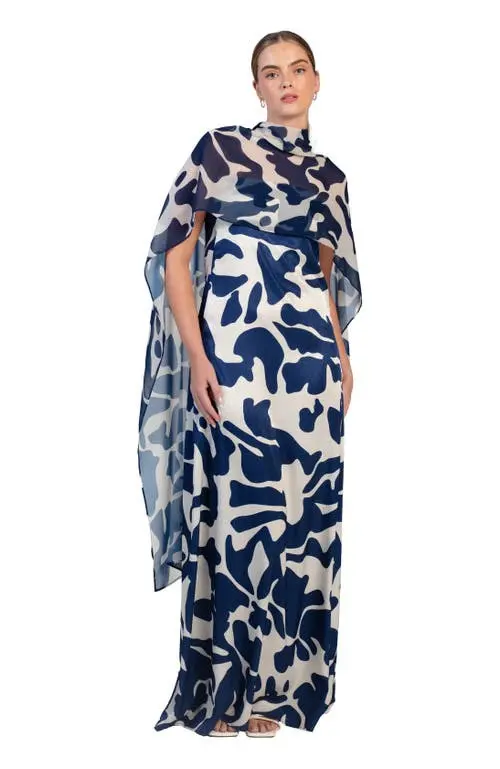 DIARRABLU Tubi Dress With Chiffon Cover-up - Lumi Navy