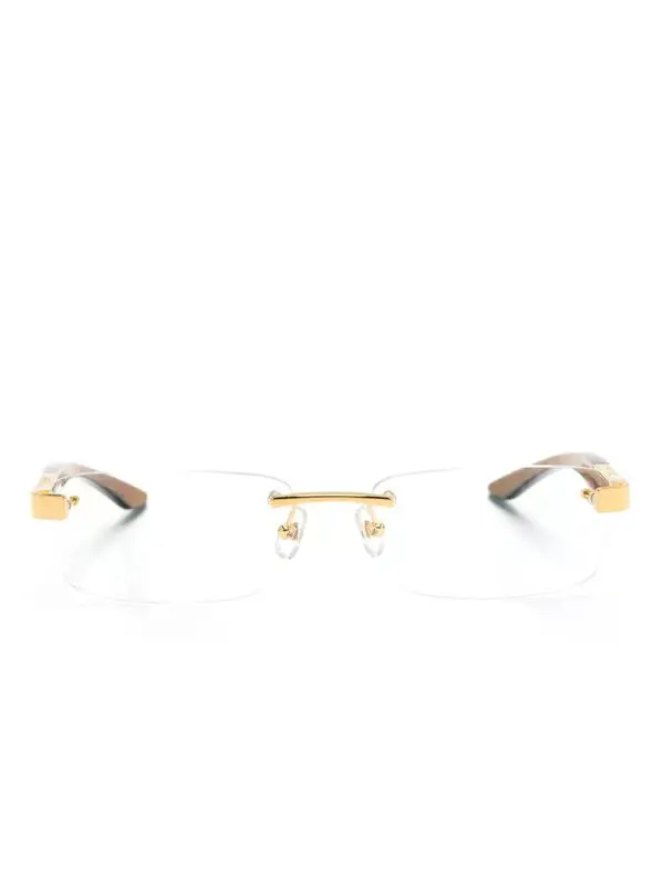 MAYBACH EYEWEAR The Artist Iii Rectangle-frame Glasses - Gold