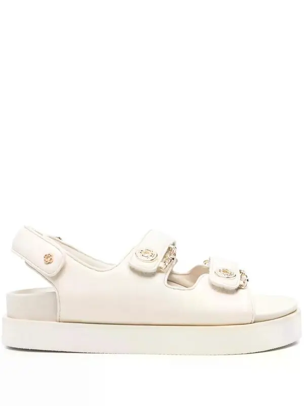 Maje Leather Flat Sandals