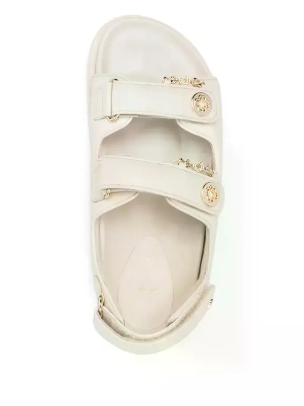 Maje Leather Flat Sandals