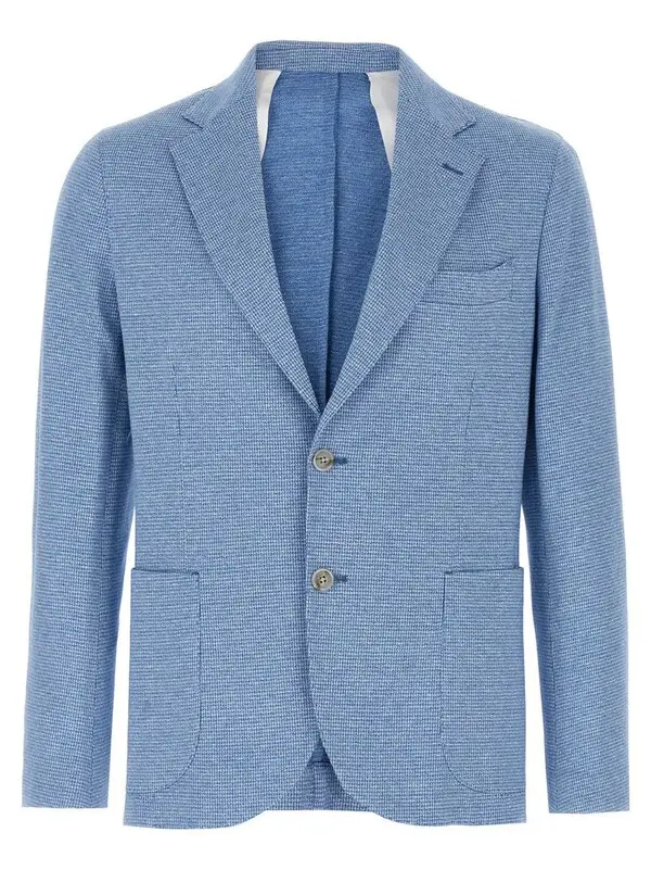 BARBA NAPOLI Dynamic 201' Cotton-blend Blazer - Blue