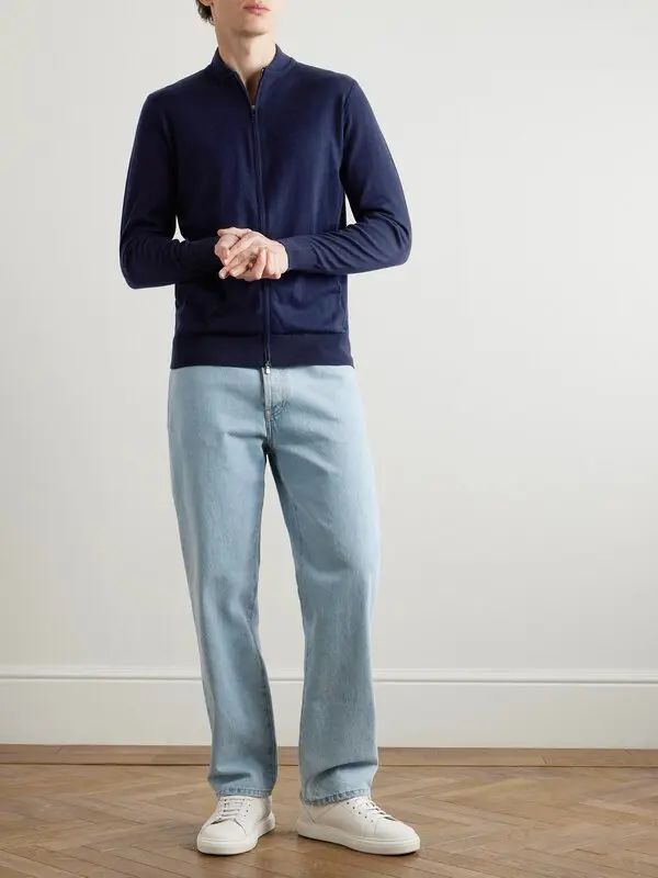 Thom Sweeney Cotton And Cashmere-blend Bomber Jacket