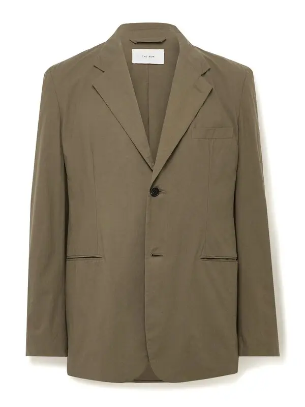 THE ROW Ritchie Slim-fit Unstructured Suit Jacket - Green