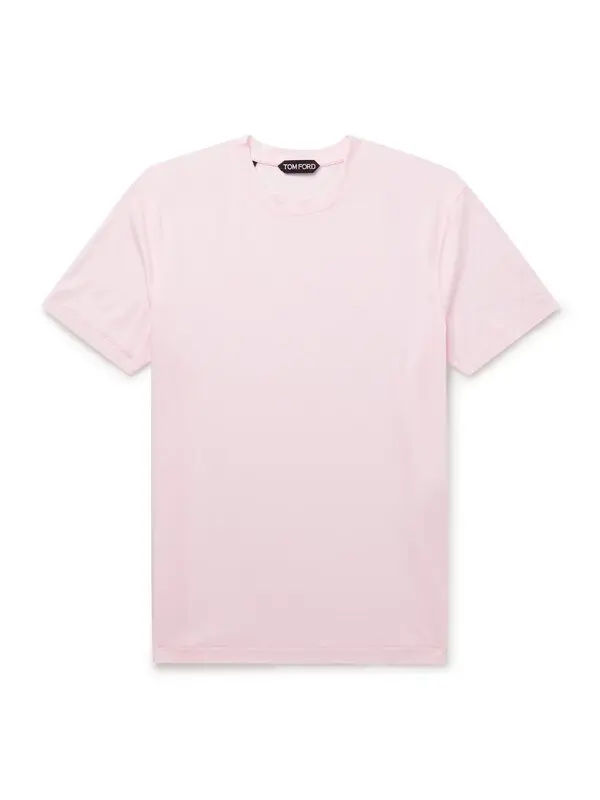 TOM FORD Slim-fit Lyocell And Cotton-blend Jersey T-shirt - Pink