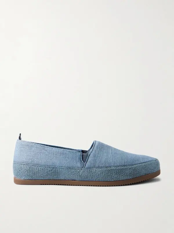 Mulo Garment-dyed Canvas Espadrilles - Blue