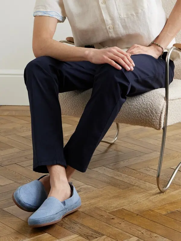 Mulo Garment-dyed Canvas Espadrilles - Blue