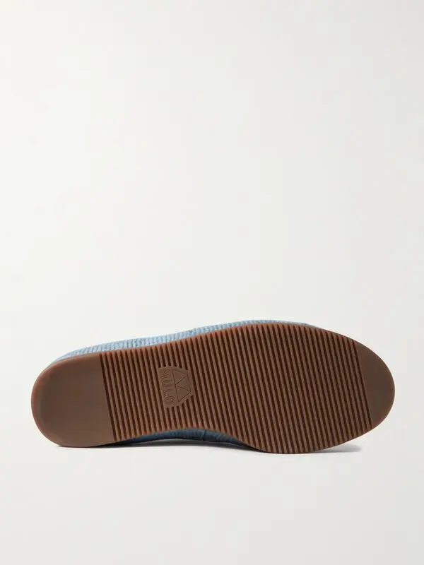 Mulo Garment-dyed Canvas Espadrilles - Blue