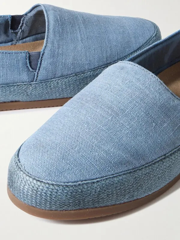 Mulo Garment-dyed Canvas Espadrilles - Blue
