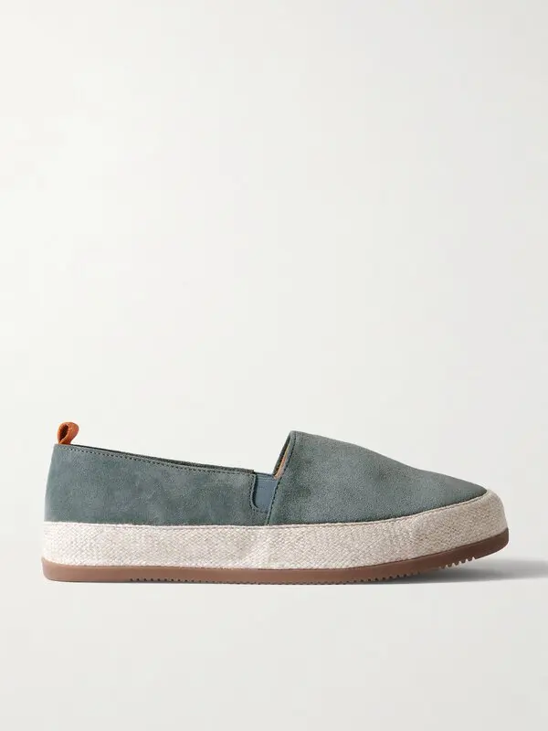 Mulo Leather Espadrilles - Blue
