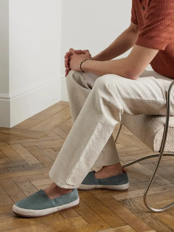 Mulo Leather Espadrilles - Blue