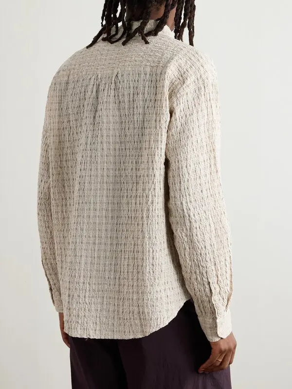 MFPEN Executive Cotton And Linen-blend Seersucker Shirt