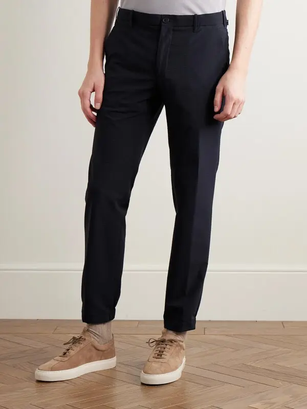 SLOWEAR Teknosartorial Slim-fit Stretch-seersucker Trousers